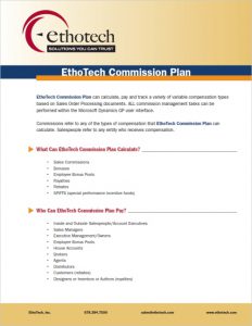EthoTech Commission Plan Feature Sheet - EthoTech
